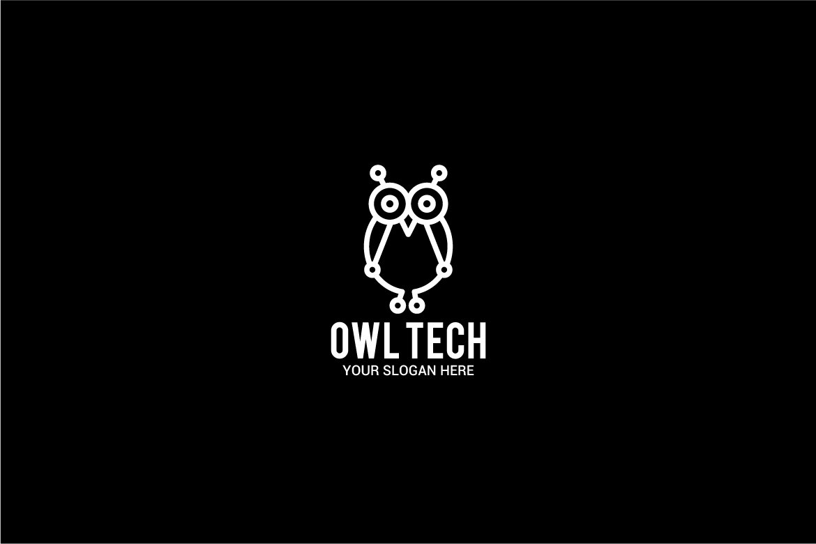 owl tech logo (420115) | Logos | Design Bundles
