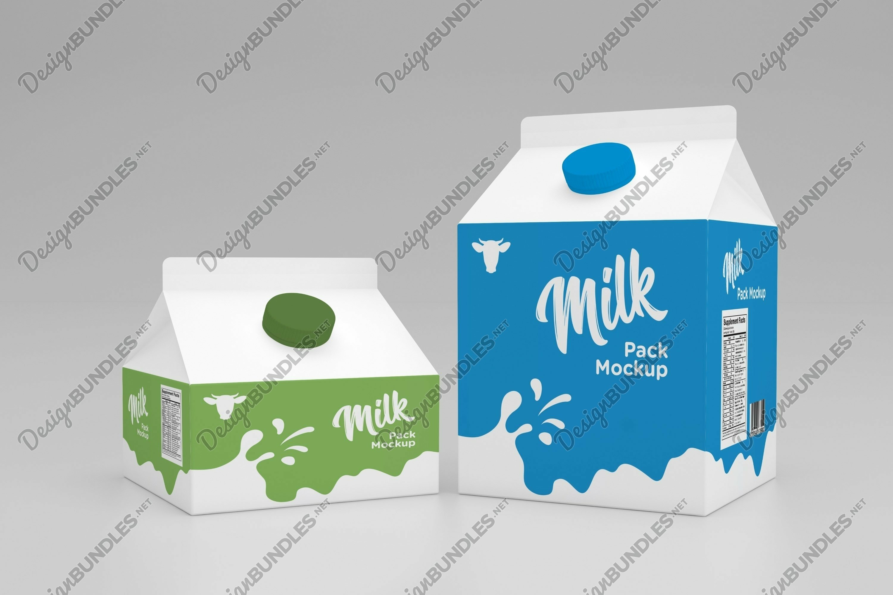 Milk Pack Packaging Mockup (1461031) | Craft Mockups | Design Bundles