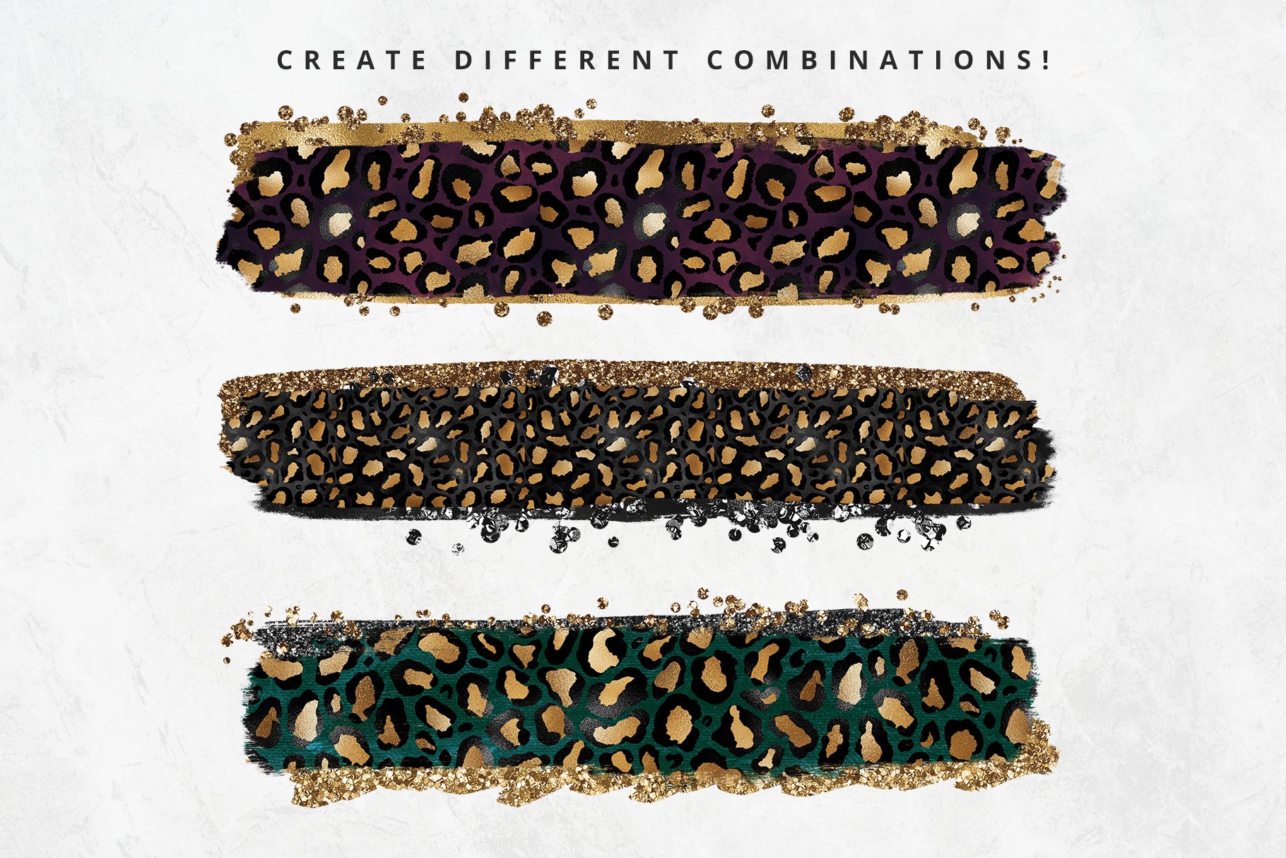 Dark Leopard Brush Strokes