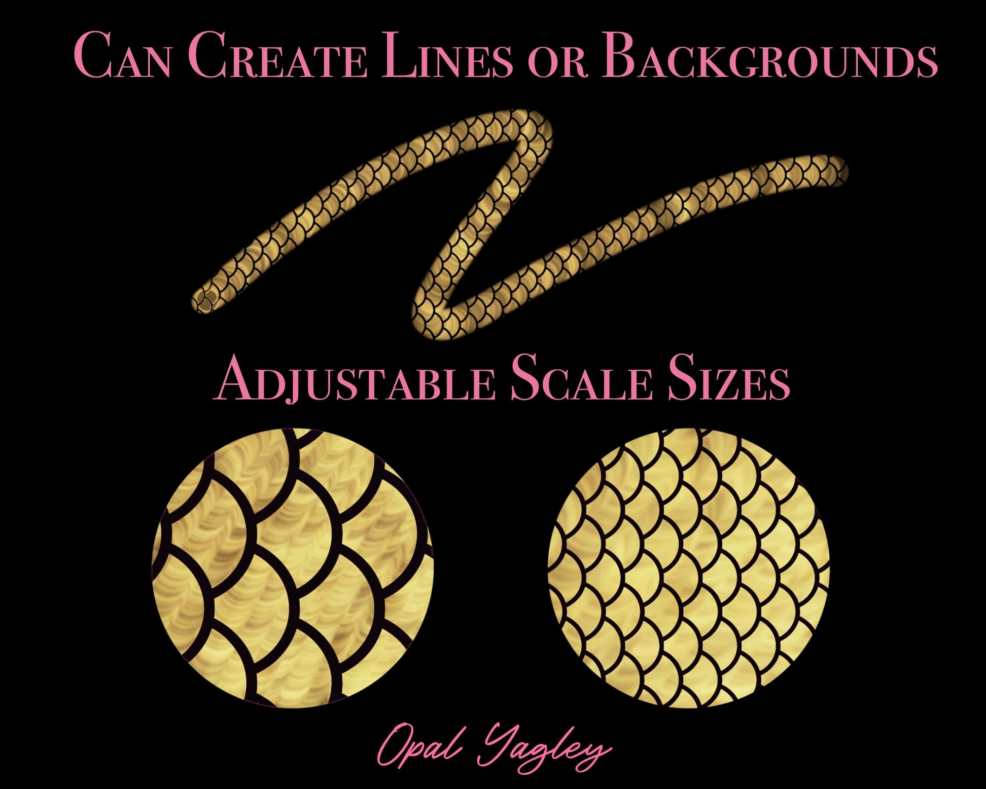 Metallic Mermaids Fish Scales Procreate Brushes 1084219 Procreate Design Bundles