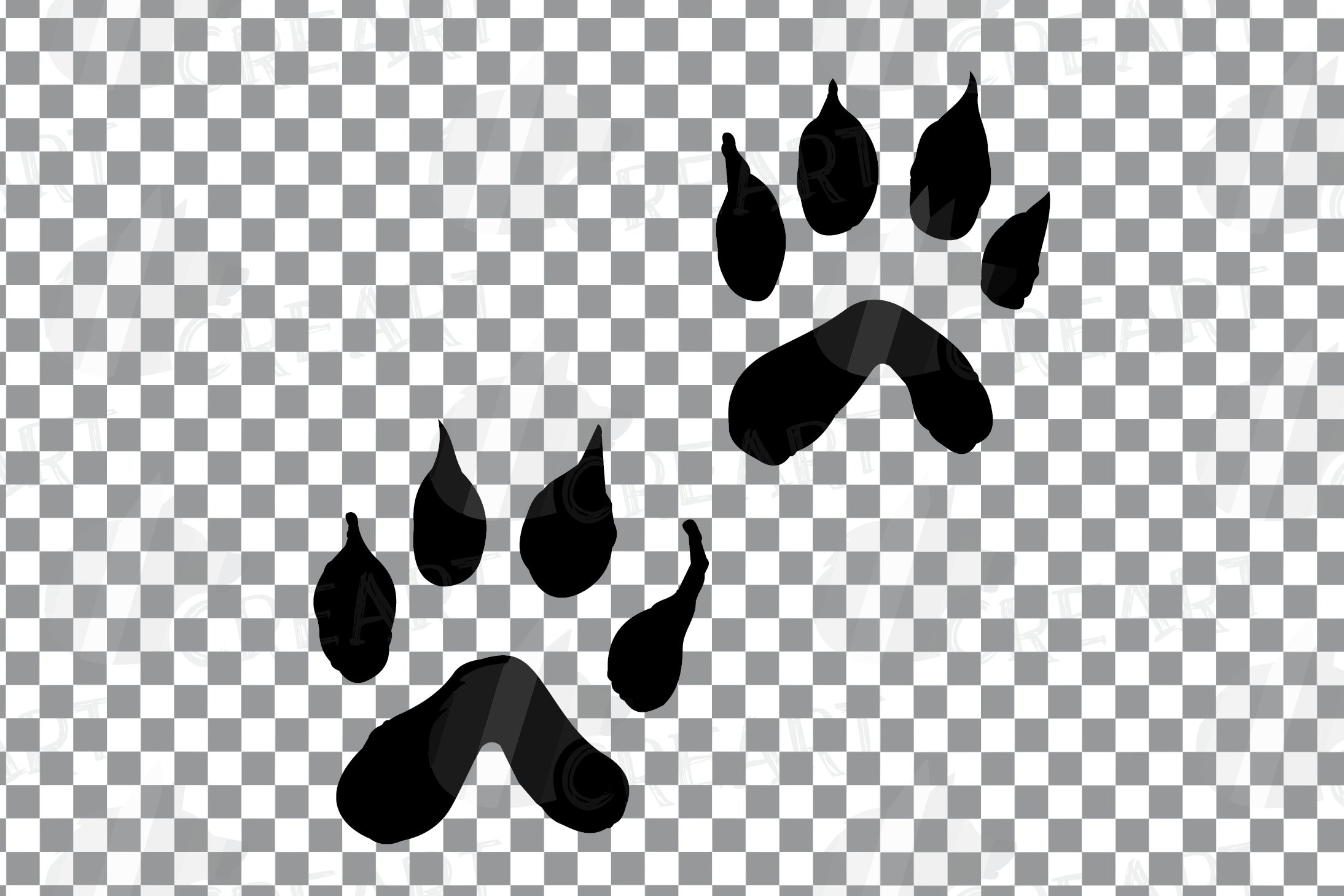 Animal Tracks, Woodland Animals footprints Clipart pack (109435 ...