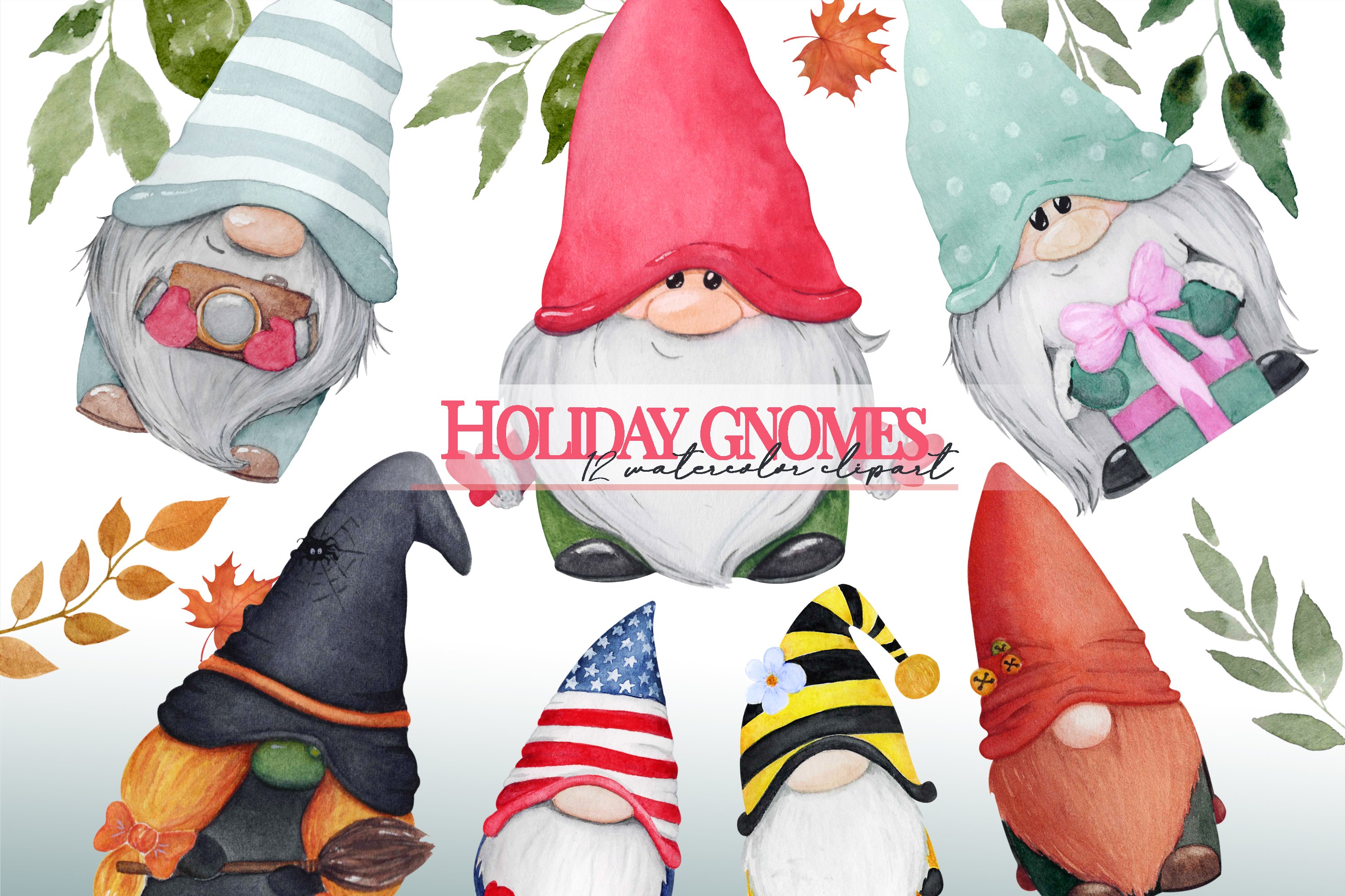 Craft Supplies & Tools Paper, Party & Kids Christmas Gnome Clipart Hot ...