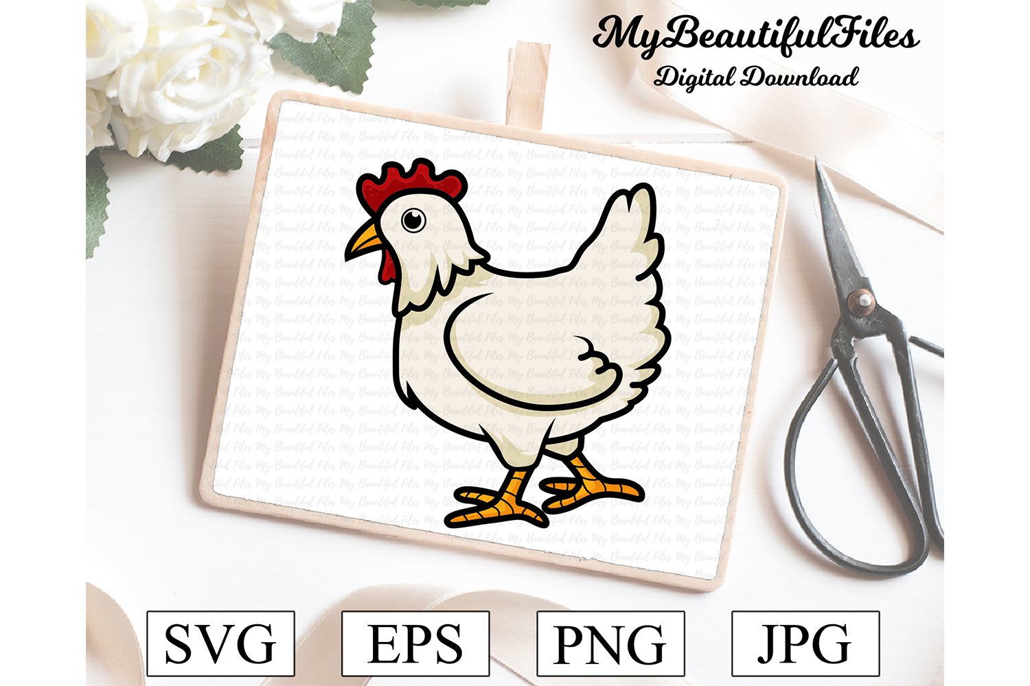 Chicken SVG - Cartoon Animal SVG, EPS, PNG and JPG (450510 ...