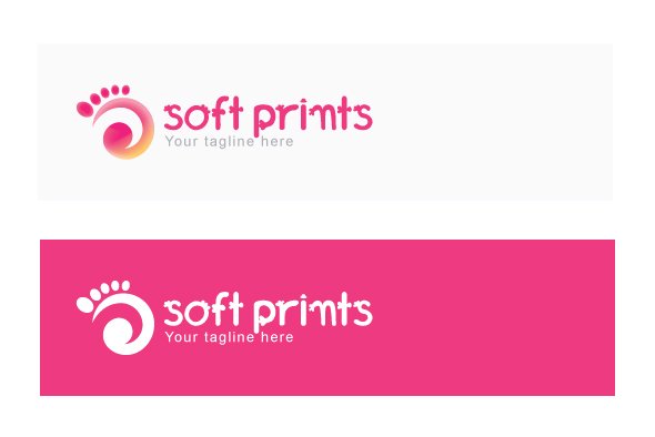 Soft Prints - Human Foot Stock Logo Template (7105) | Logos | Design ...