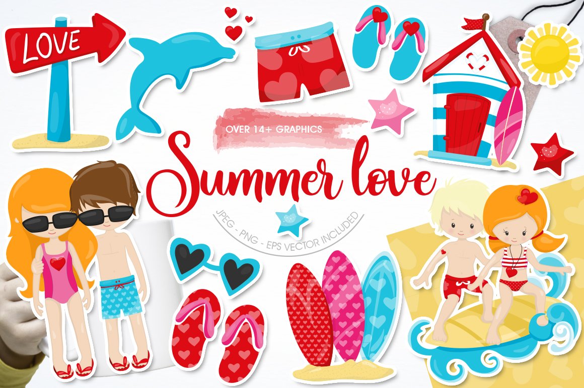 Valentine Lovers graphics and illustrations, vector