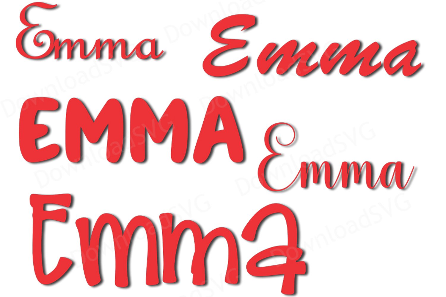 SVG PNG cutting files template Girl Name Emma Vector (118053) | SVGs ...
