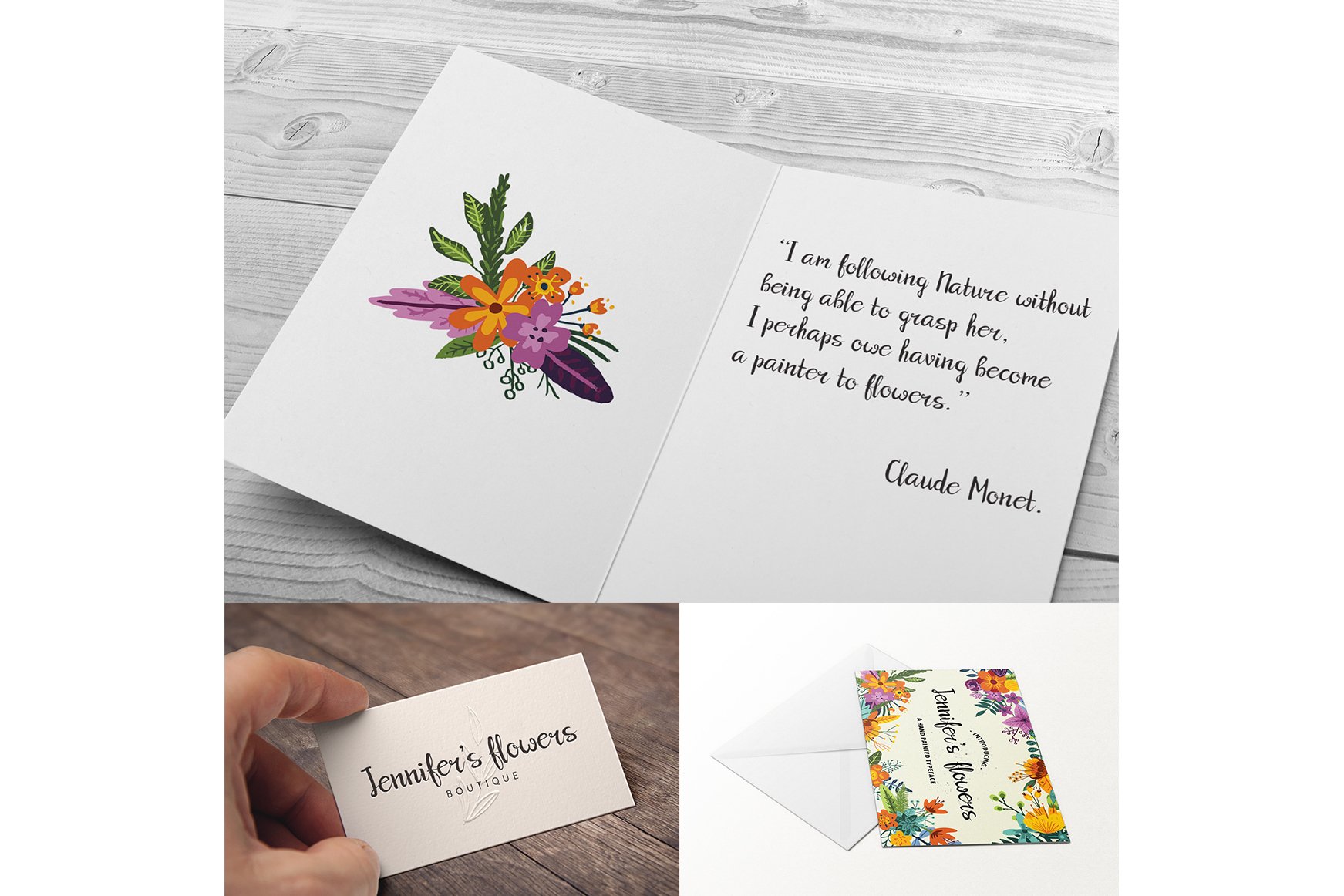 Jennifer's Flowers Script (1049) | Script | Font Bundles