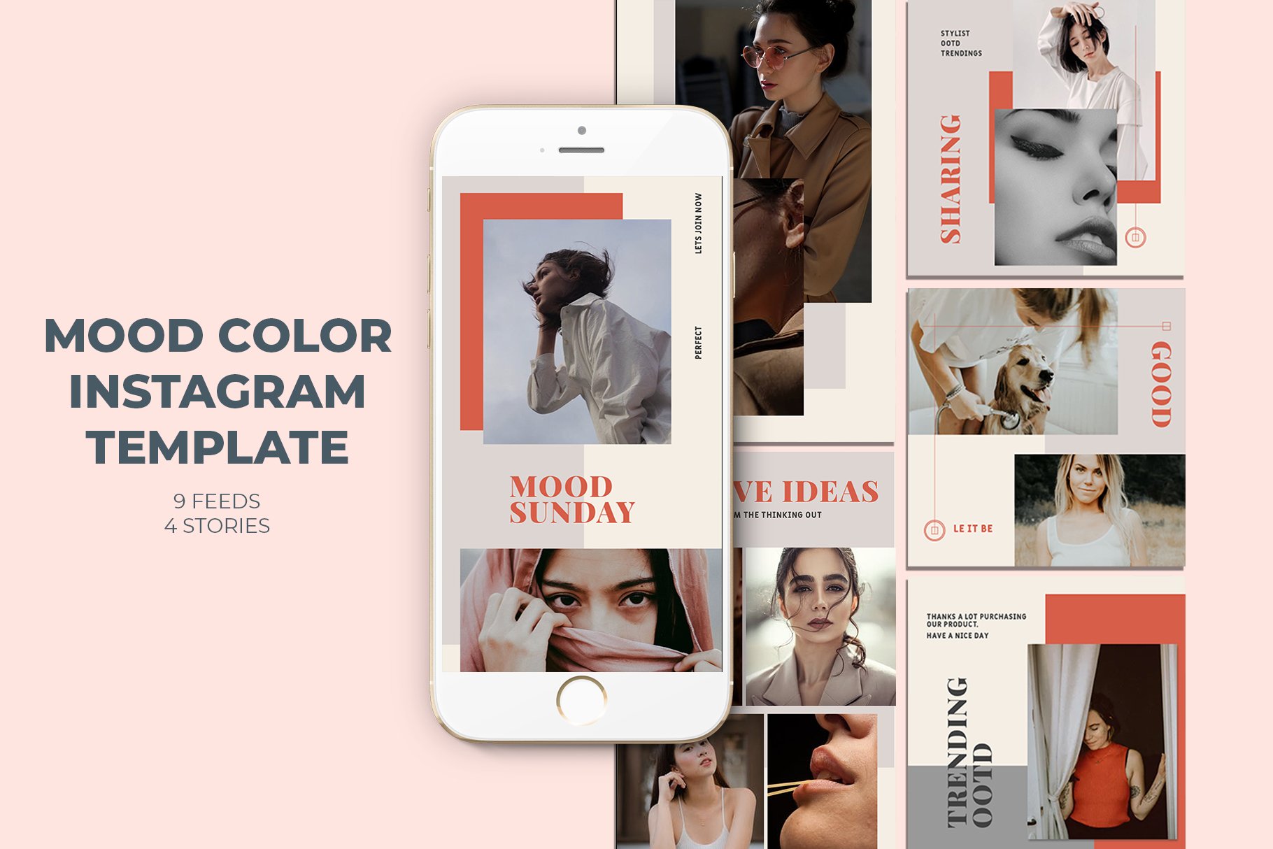 Mood Color Instagram Templates (433933) | Instagram | Design Bundles