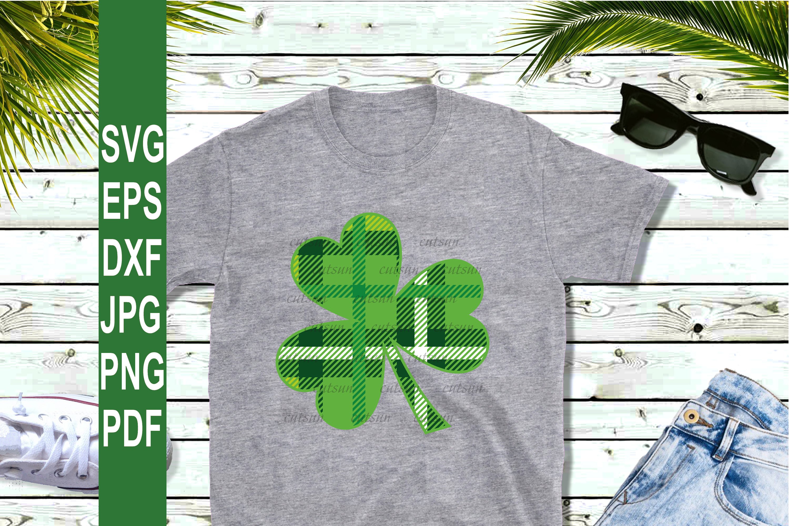 Plaid Shamrock SVG | Plaid Clover SVG (420945) | Cut Files | Design Bundles
