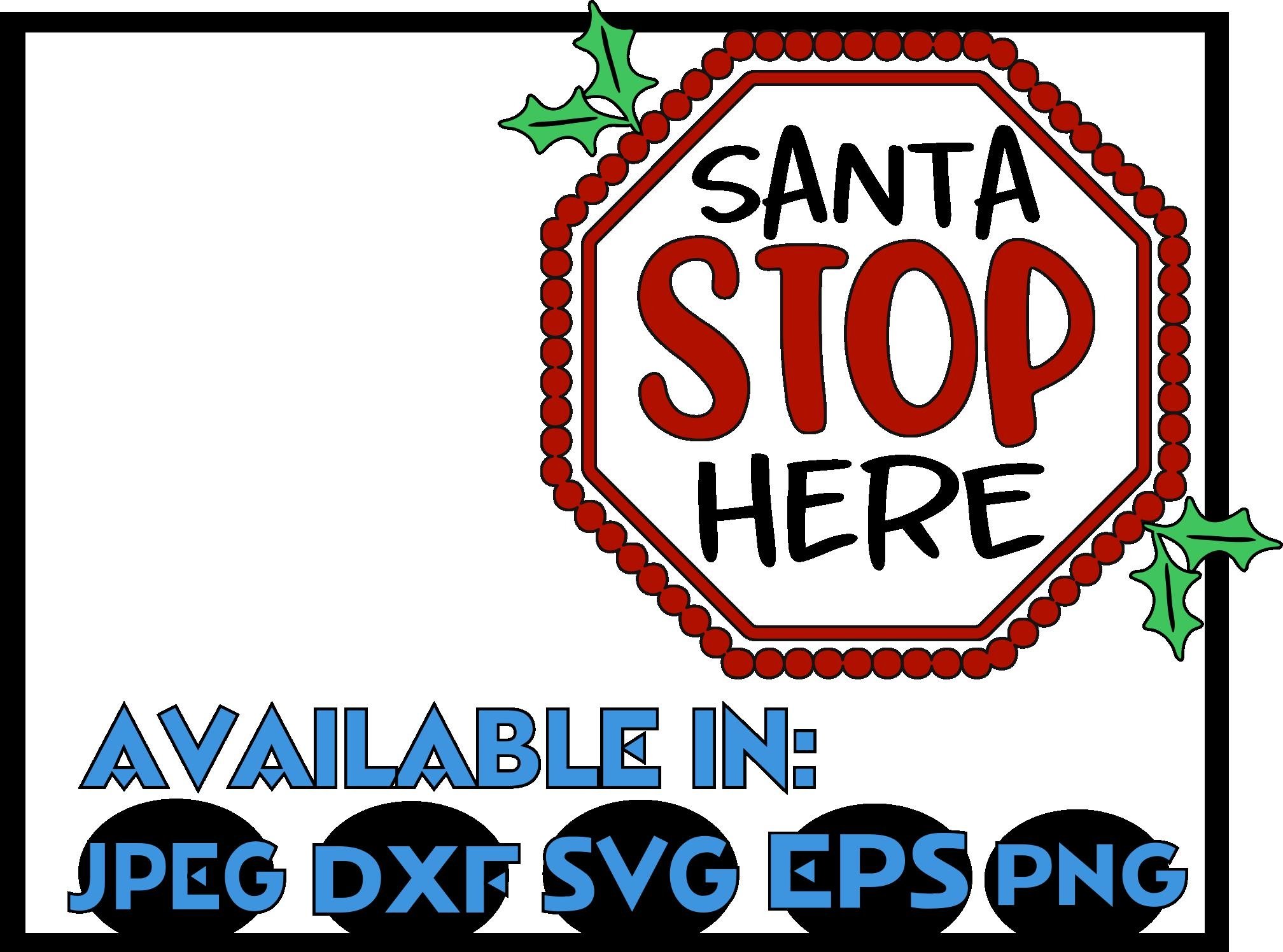 Santa sign SVG DXF JPEG Silhouette Cameo Cricut Christmas (406807 ...