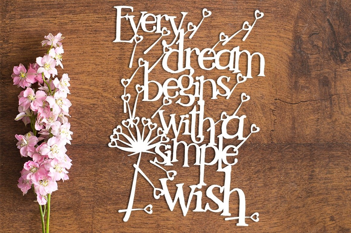 Every Dream - PDF Template for Paper Cutting by hand (346943) | Paper ...