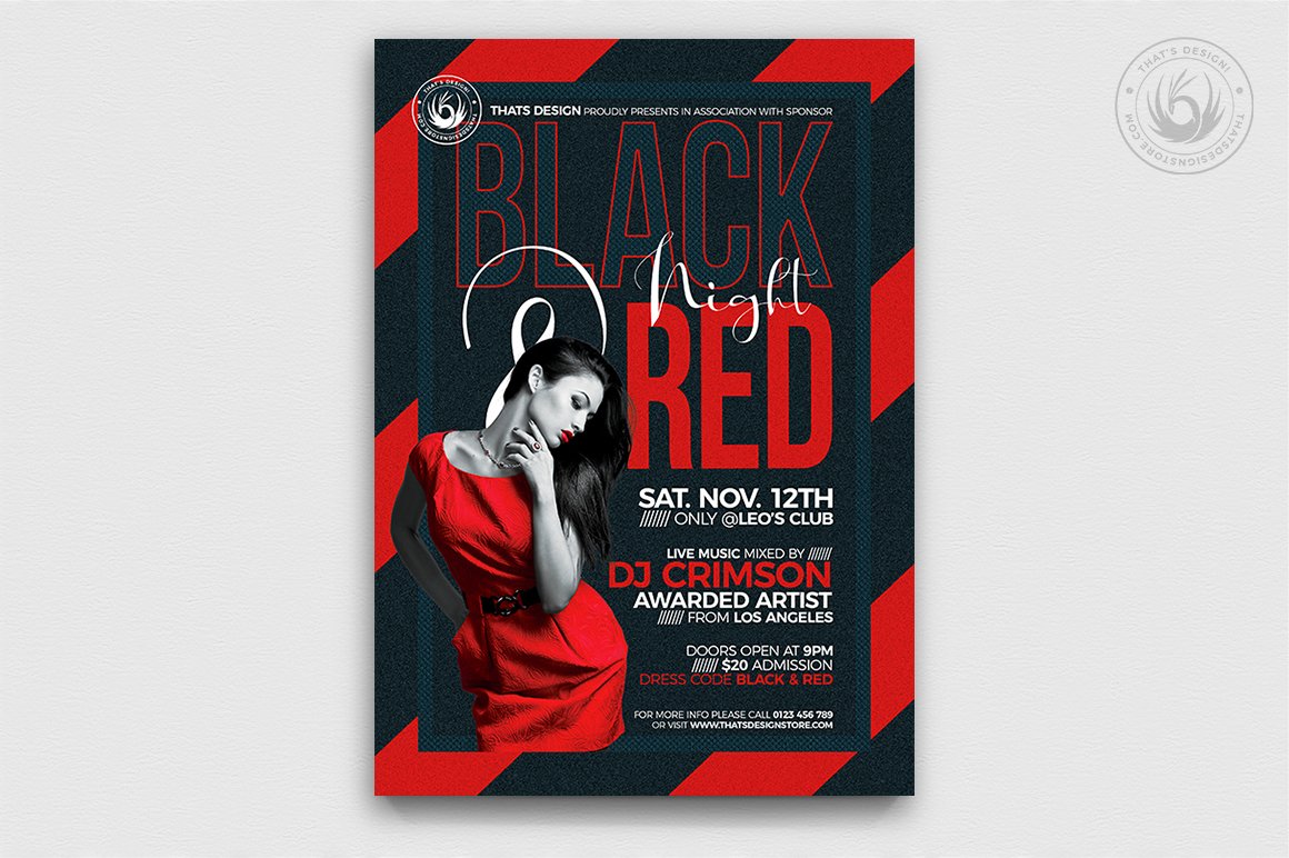 Black and Red Flyer Template V5 (253512) | Flyers | Design Bundles