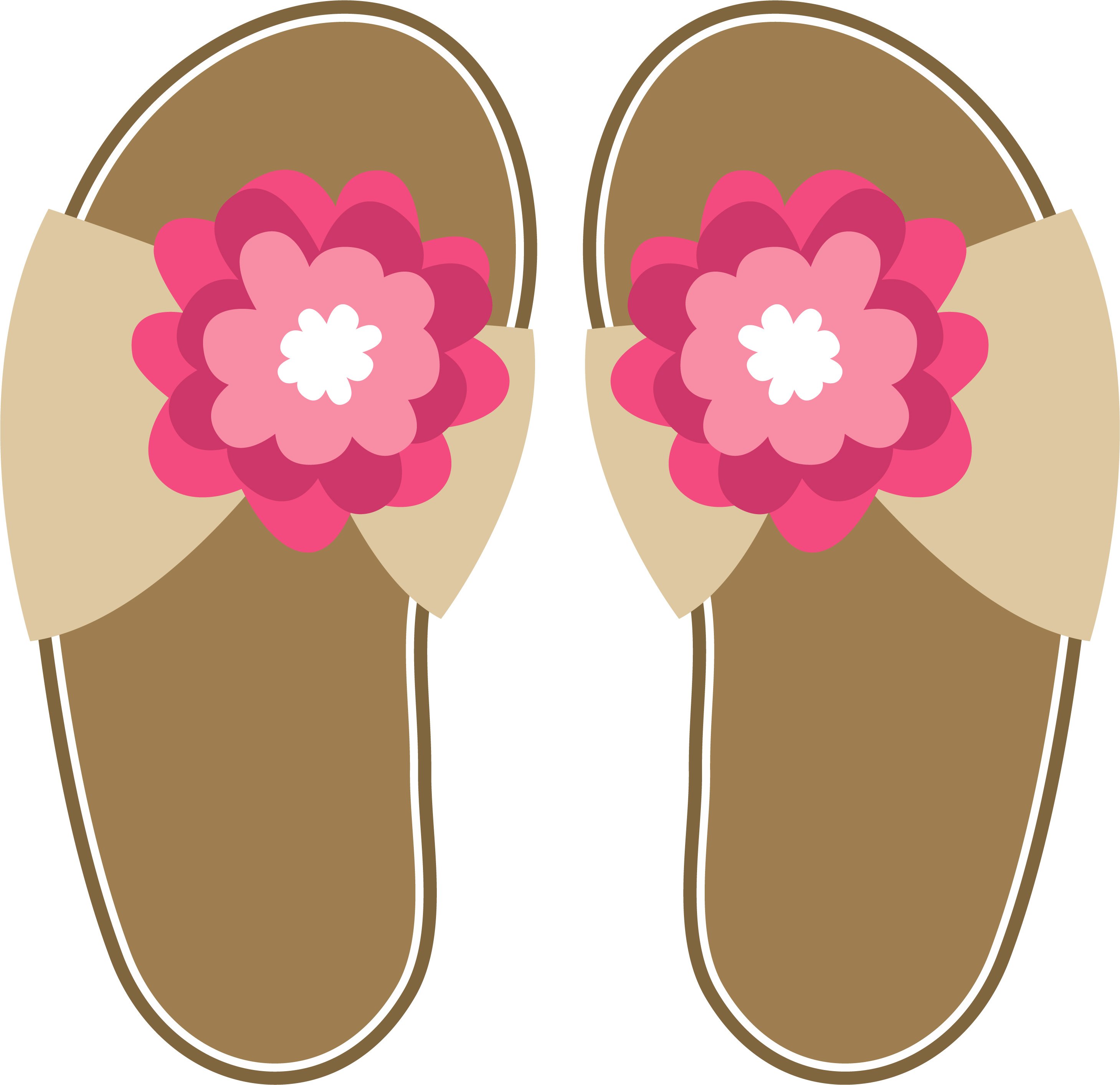 Pink Flower Flip Flops - SVG, Clipart, Graphic (722166) | Cut Files ...