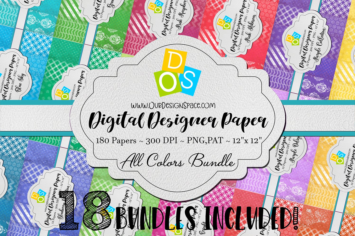 Digital Designer Paper - All Color Bundle (652313) | Patterns | Design ...