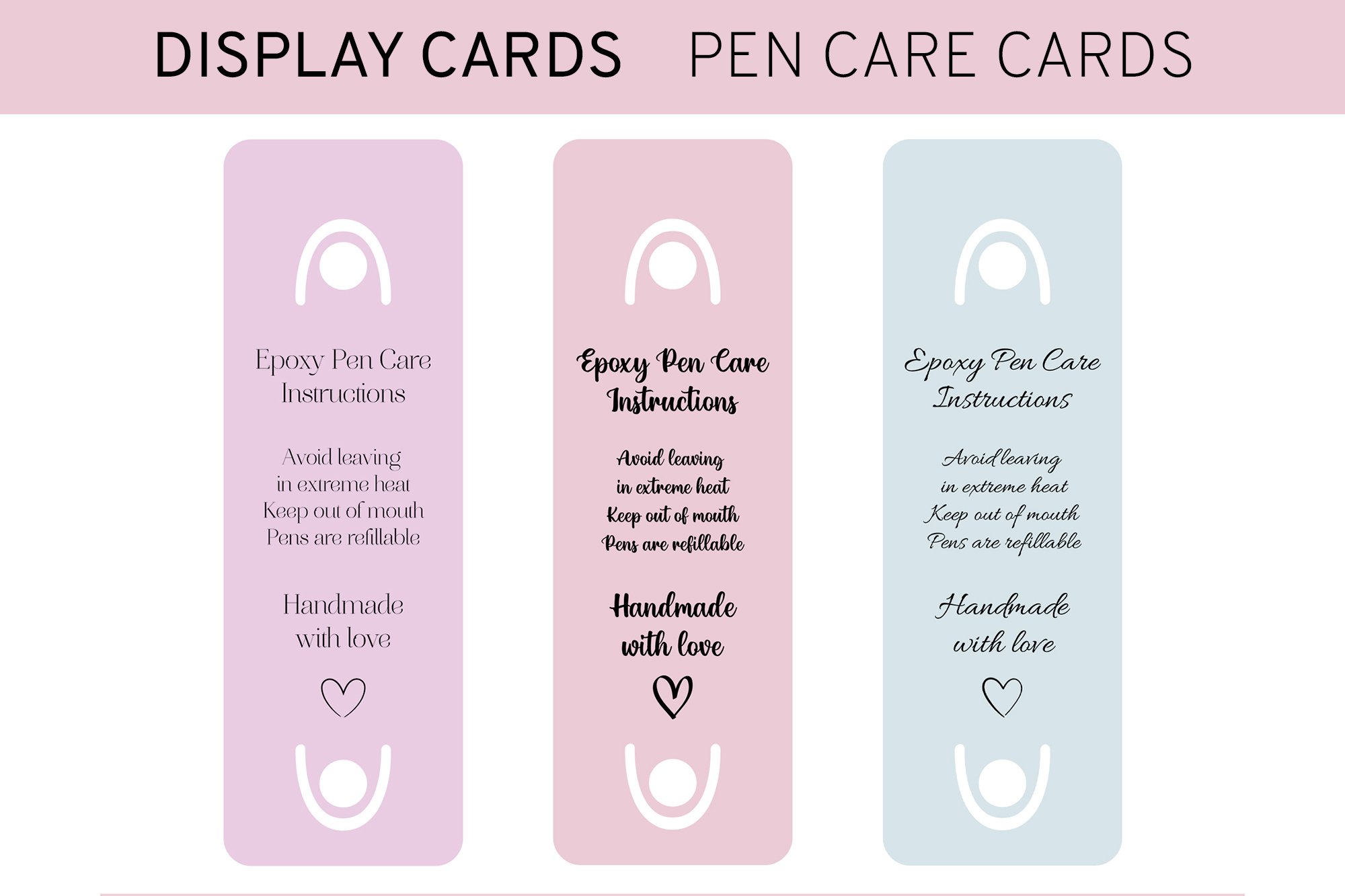 Pen Care Card Card Template Heart Papermate Inkjoy Pen Heart Style Pen ...