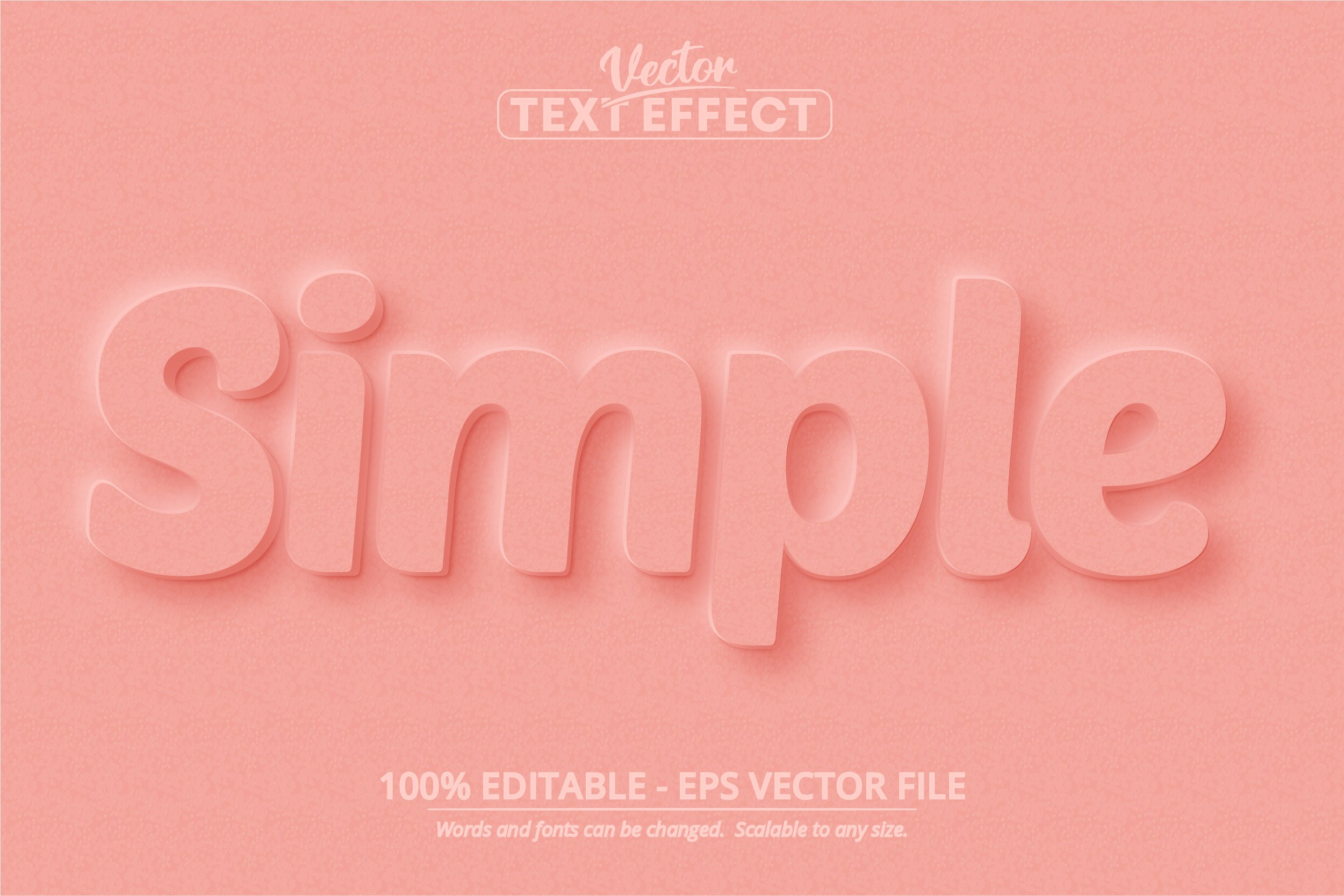 Simple text, neumorphism editable text effect (1224359) | Illustrator ...