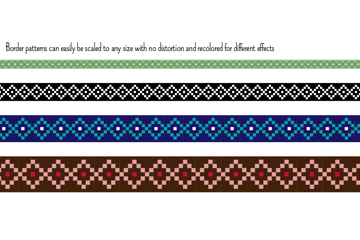 Nordic Border Patterns & Brushes (162071) | Patterns | Design Bundles