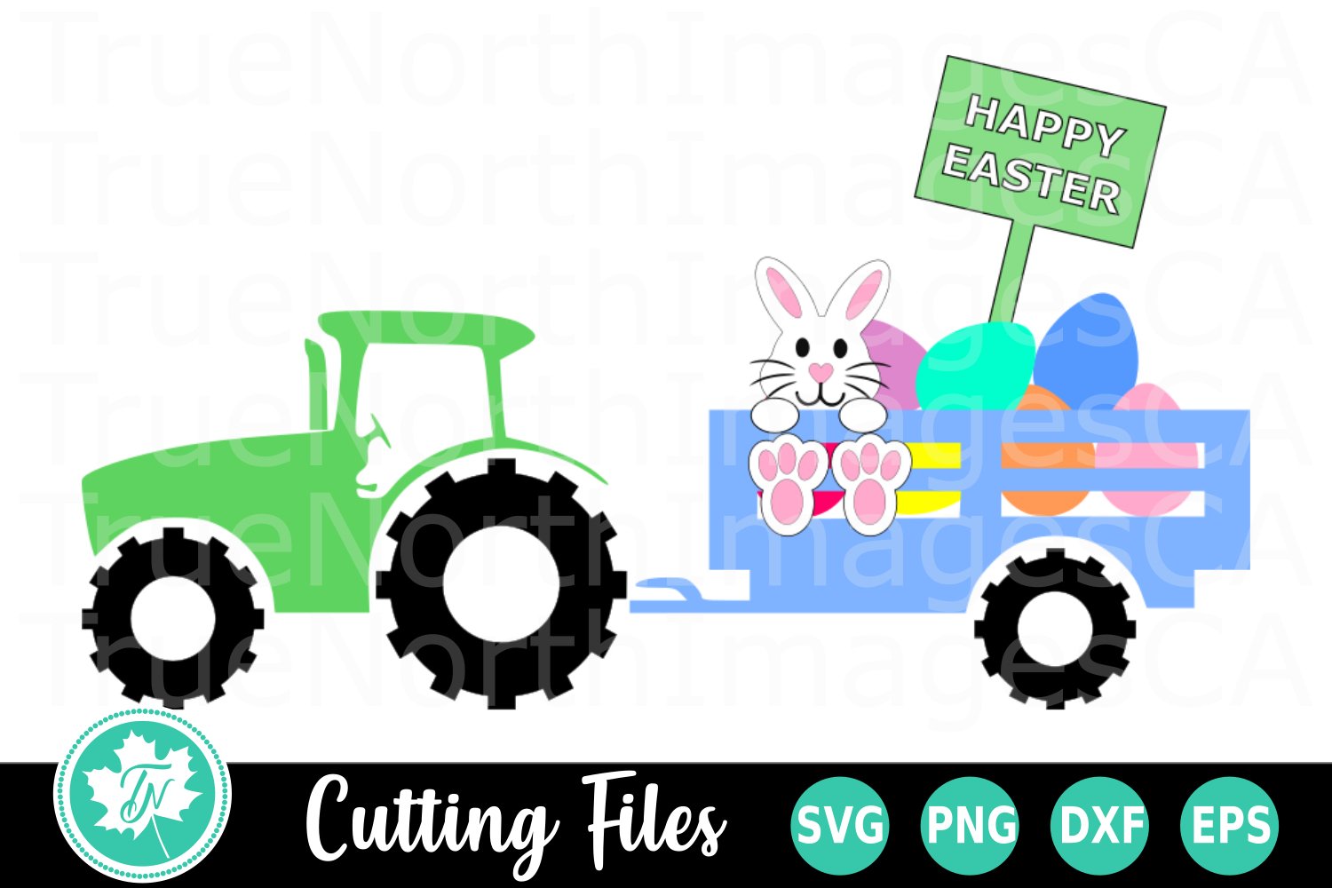 Easter SVG | Happy Easter SVG | Easter Tractor SVG (199588) | Cut Files ...