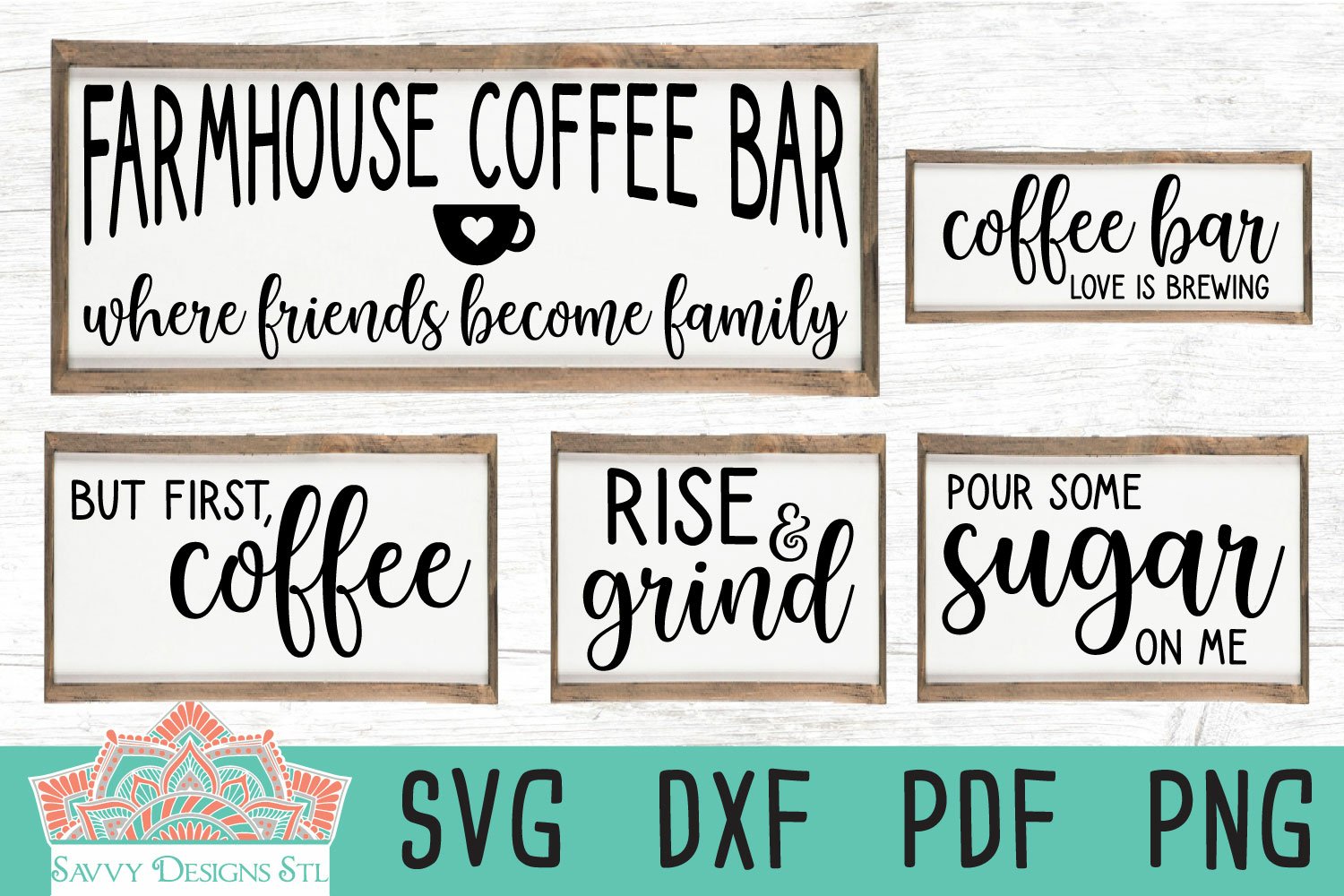 Coffee Bar Cut File Bundle (1249540) | Cut Files | Design Bundles