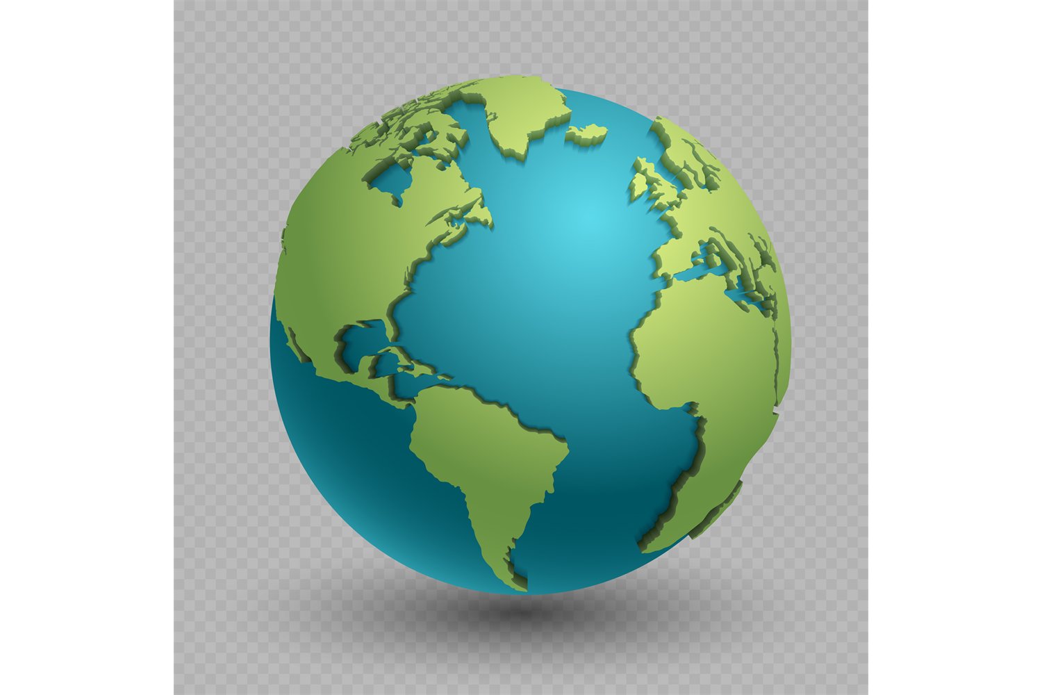 Modern 3d world map concept isolated on transparent backgrou (892410 ...