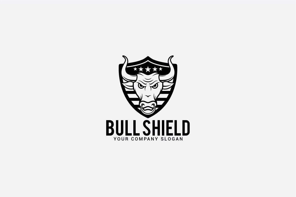 bull shield logo (428296) | Logos | Design Bundles