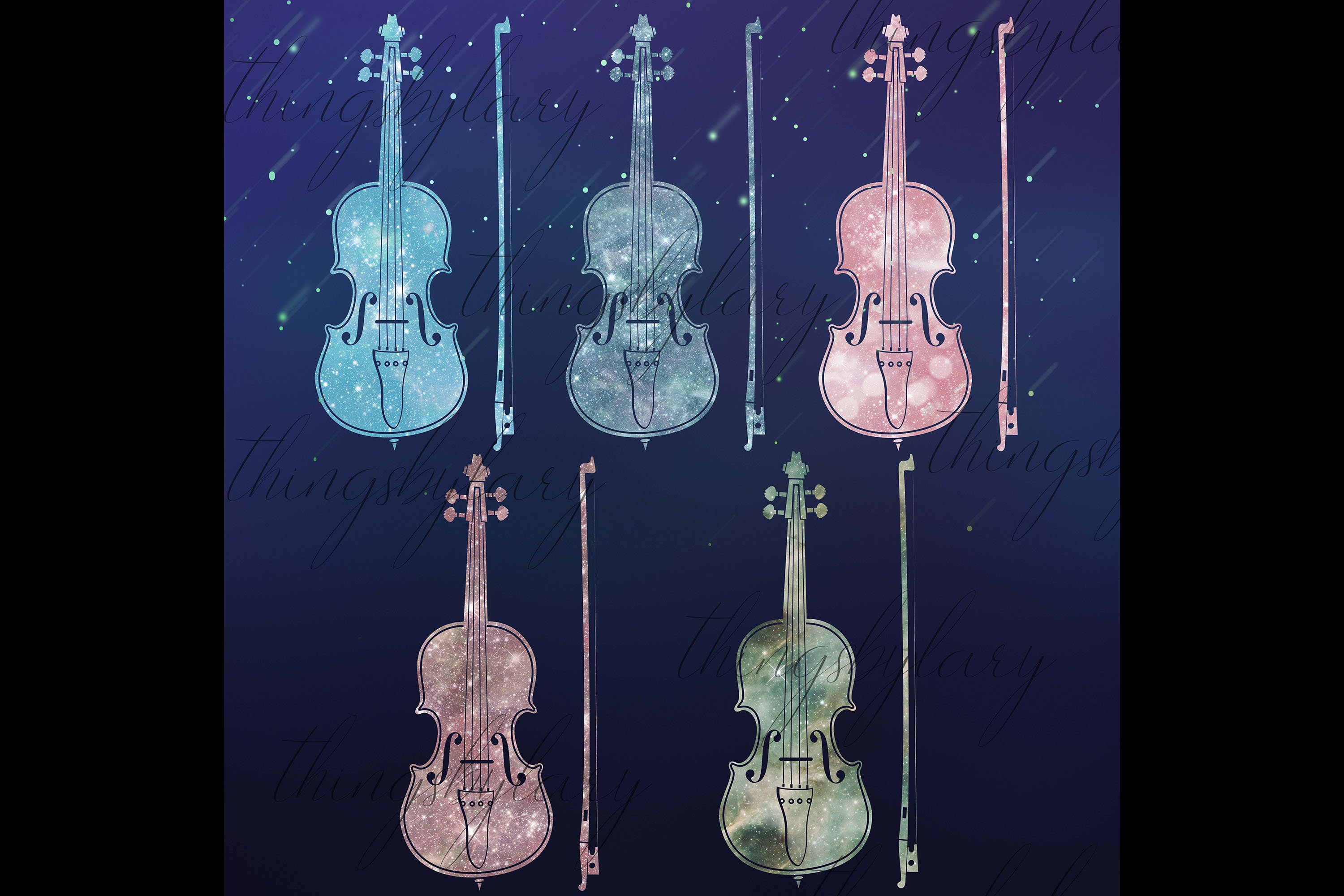 20 Galaxy Violin Clip Arts Music Galaxy Wedding Romantic (135570 ...