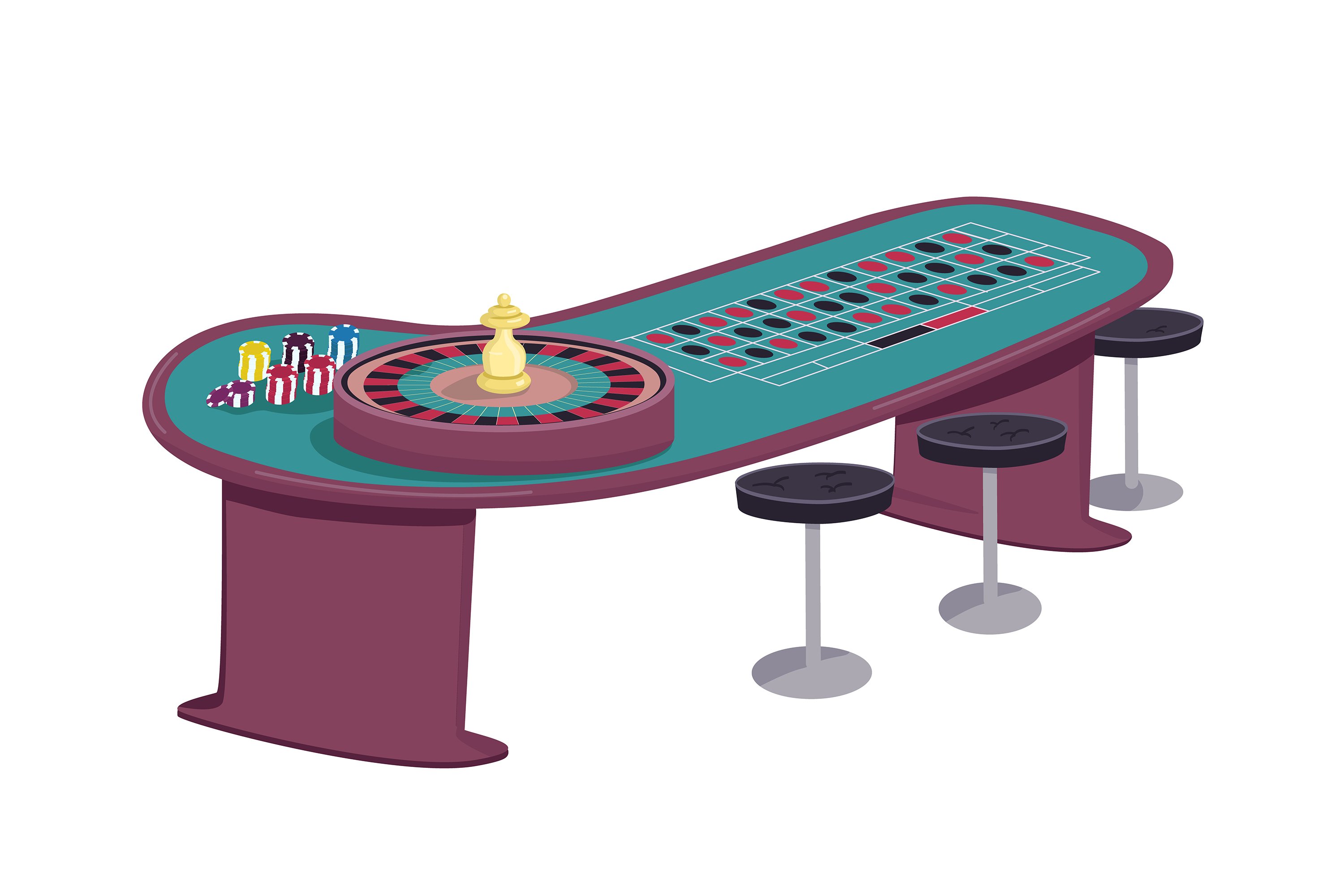 Casino cartoon vector illustration (848264) | Illustrations | Design ...