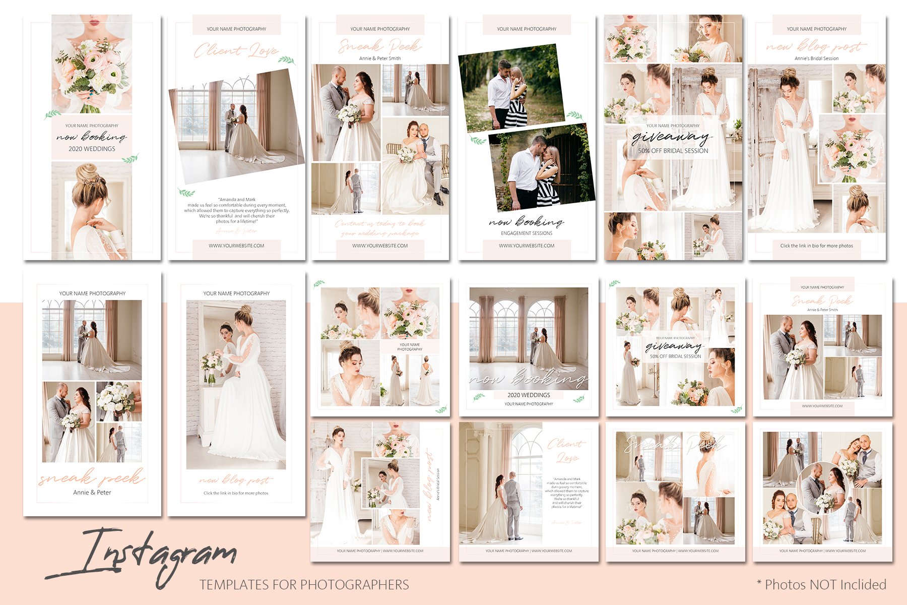 Instagram Templates for Photographers (270926) | Branding | Design Bundles