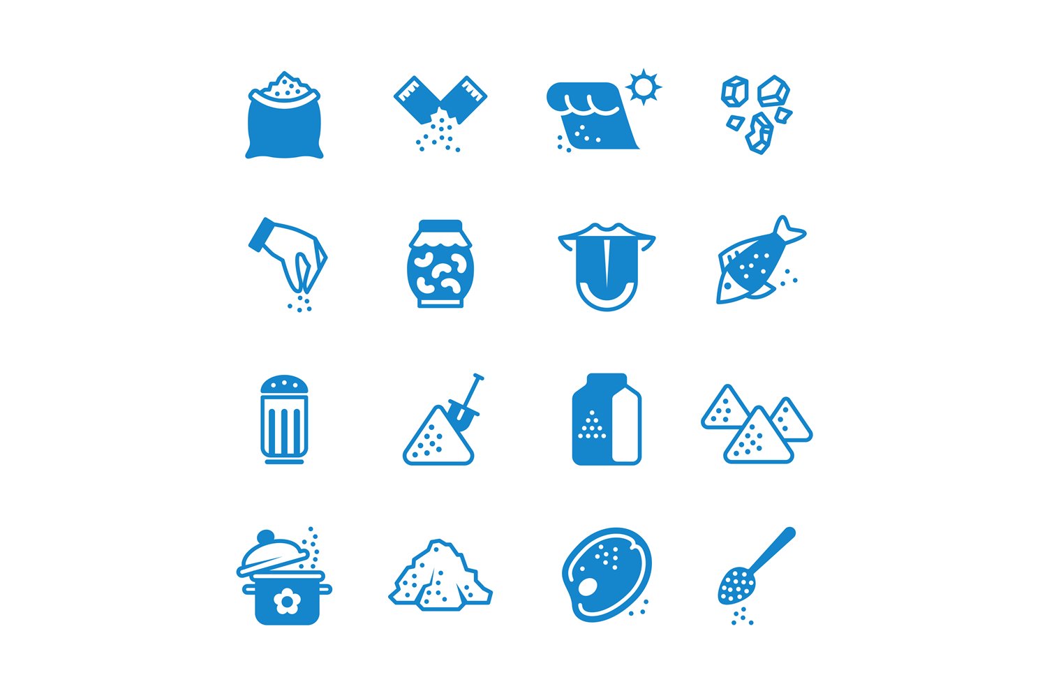 Salt silhouette vector icons set (895527) | Icons | Design Bundles