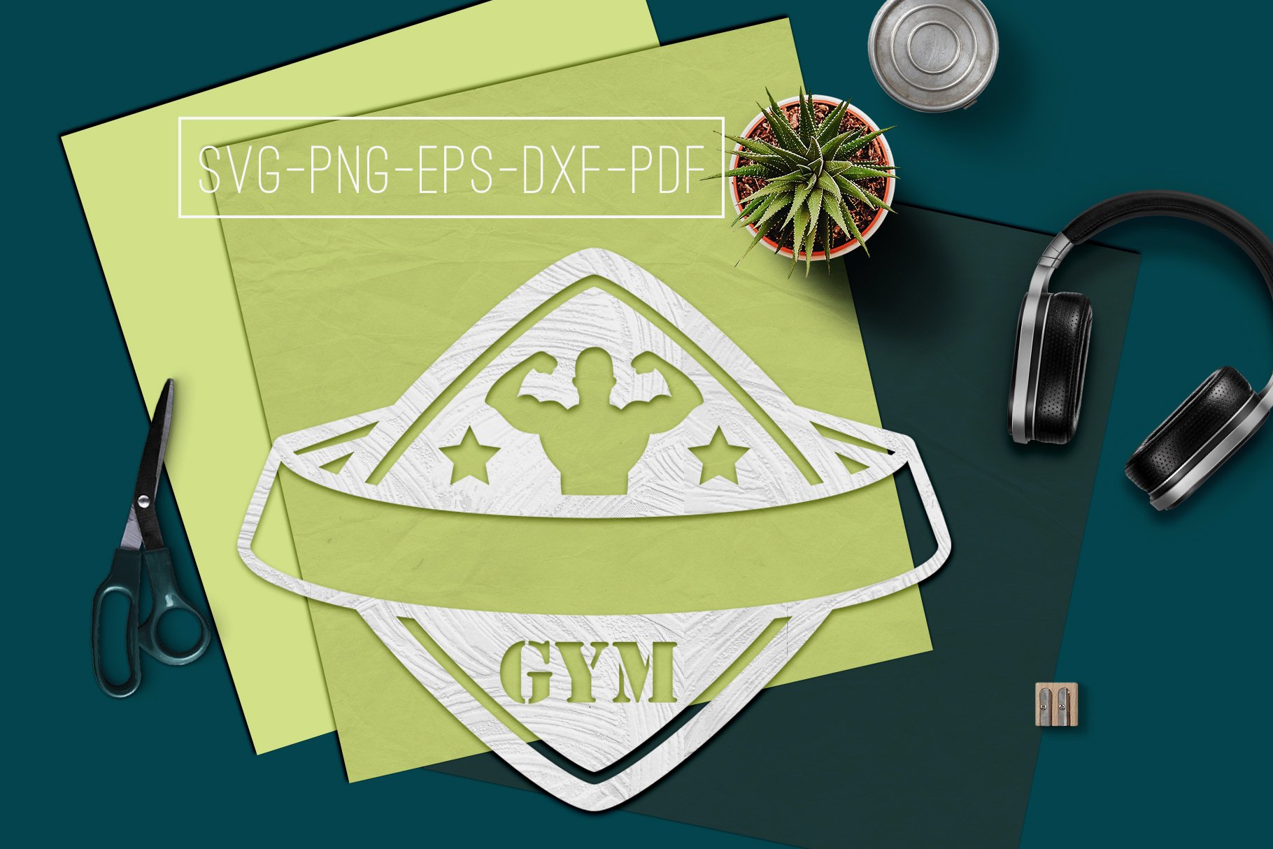 Customizable Gym Sign Paper Cut Template, Workout, SVG, PDF (405262 ...