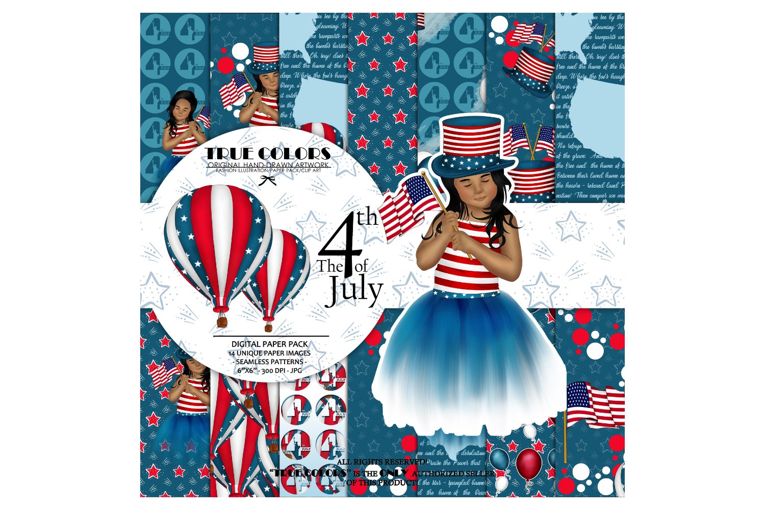 Independence Day Paper Pack Fashion Illustration Planner (187800 ...