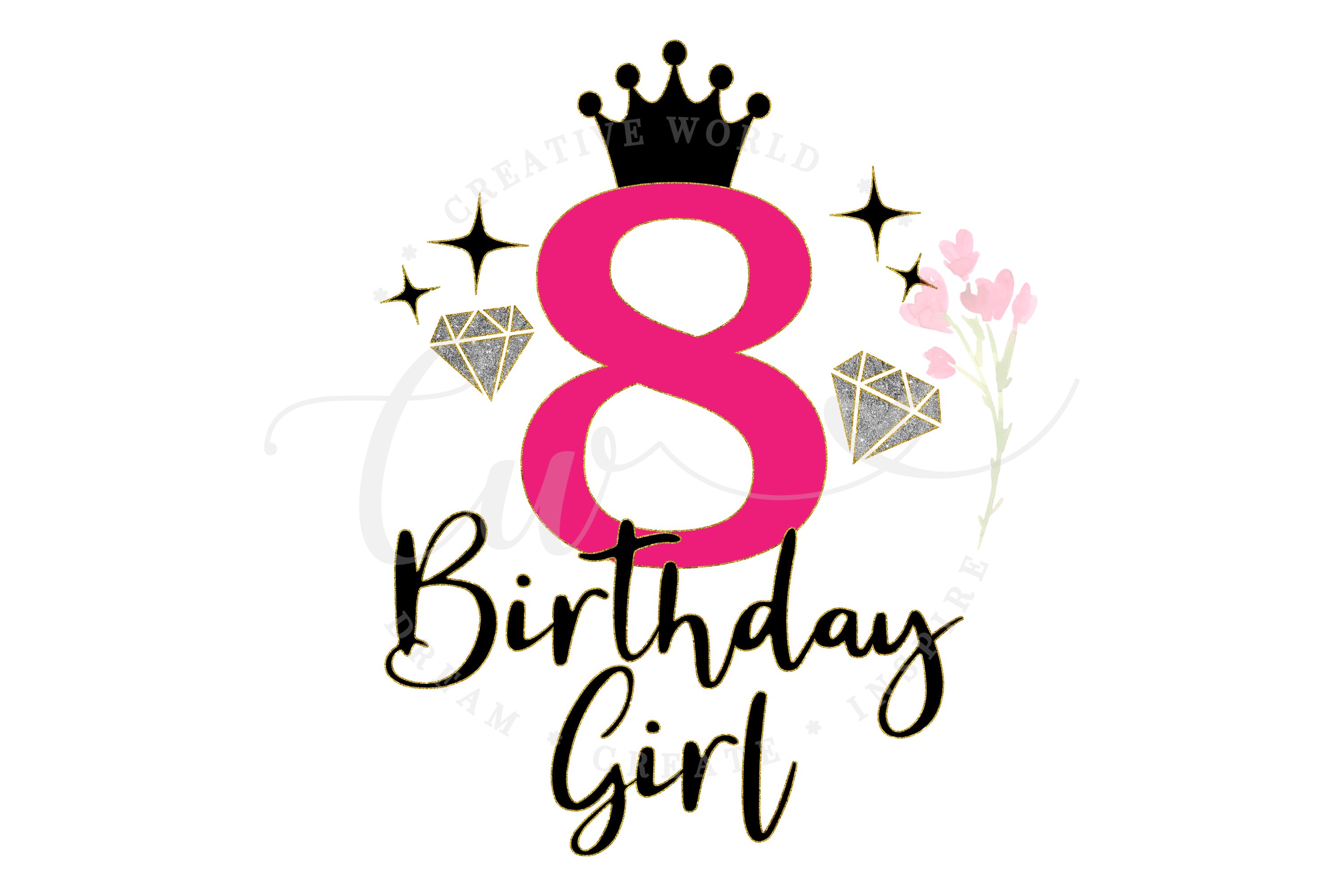 8th Birthday svg | My 8th Birthday svg | Princess Diva (429672) | SVGs ...