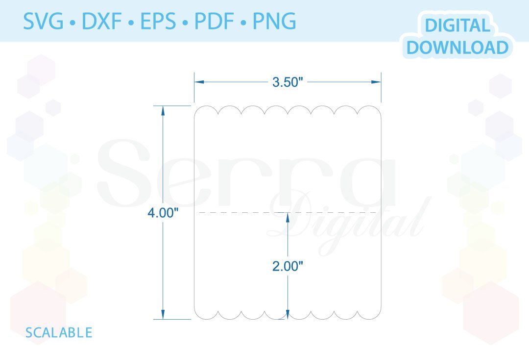 Scalloped Place card SVG DXF EPS PDF PNG (548223) | Paper Cutting ...