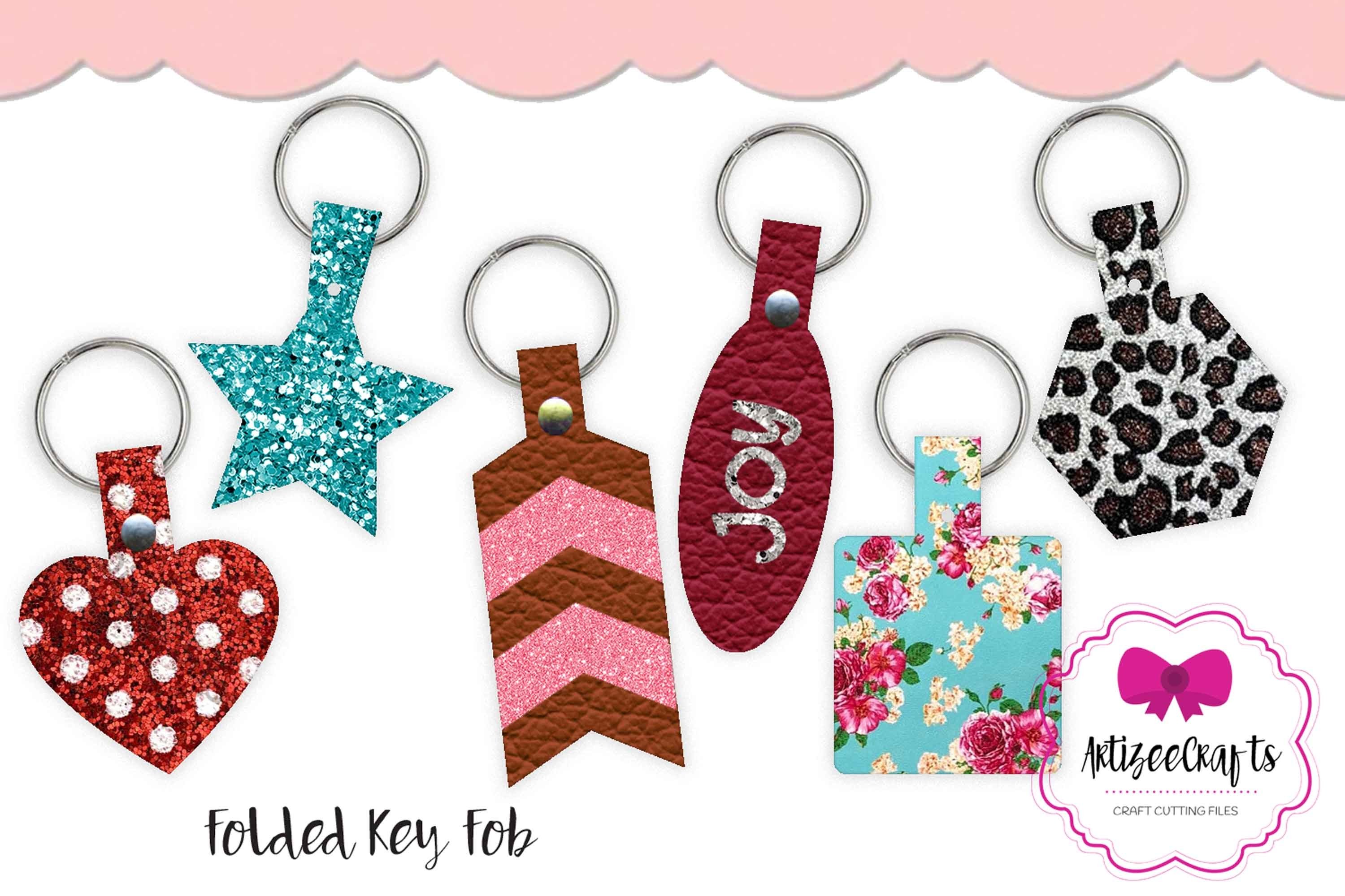 Folded Key Fob Template|Key Fob SVGI Leather Key Fob (1145451) | Cut ...