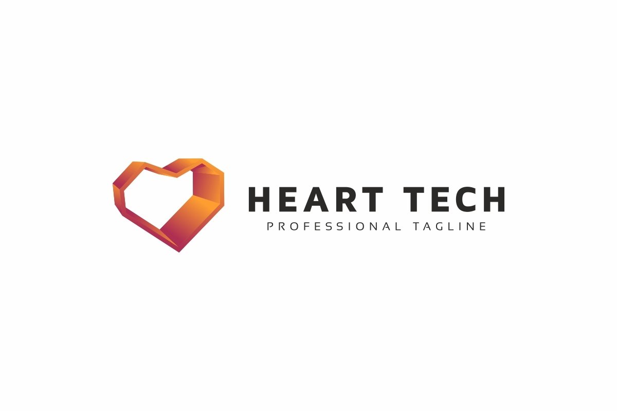 Heart Tech Logo (719283) | Logos | Design Bundles