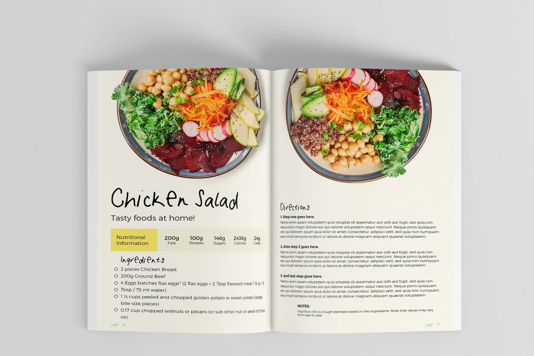 Food Recipe Magazine Layout