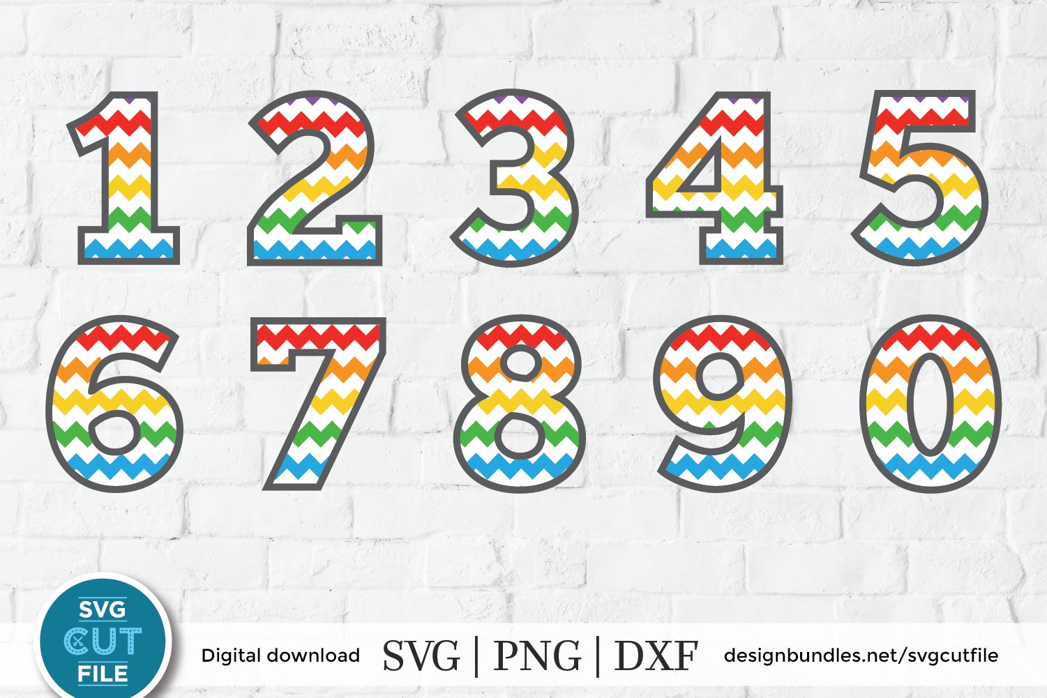 Chevron svg, Chevron numbers SVG, a zigzag numbers svg file (356404 ...