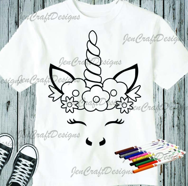 Unicorn coloring svg Unicorn svg Digi Stamp Clipart (198502) | SVGs ...