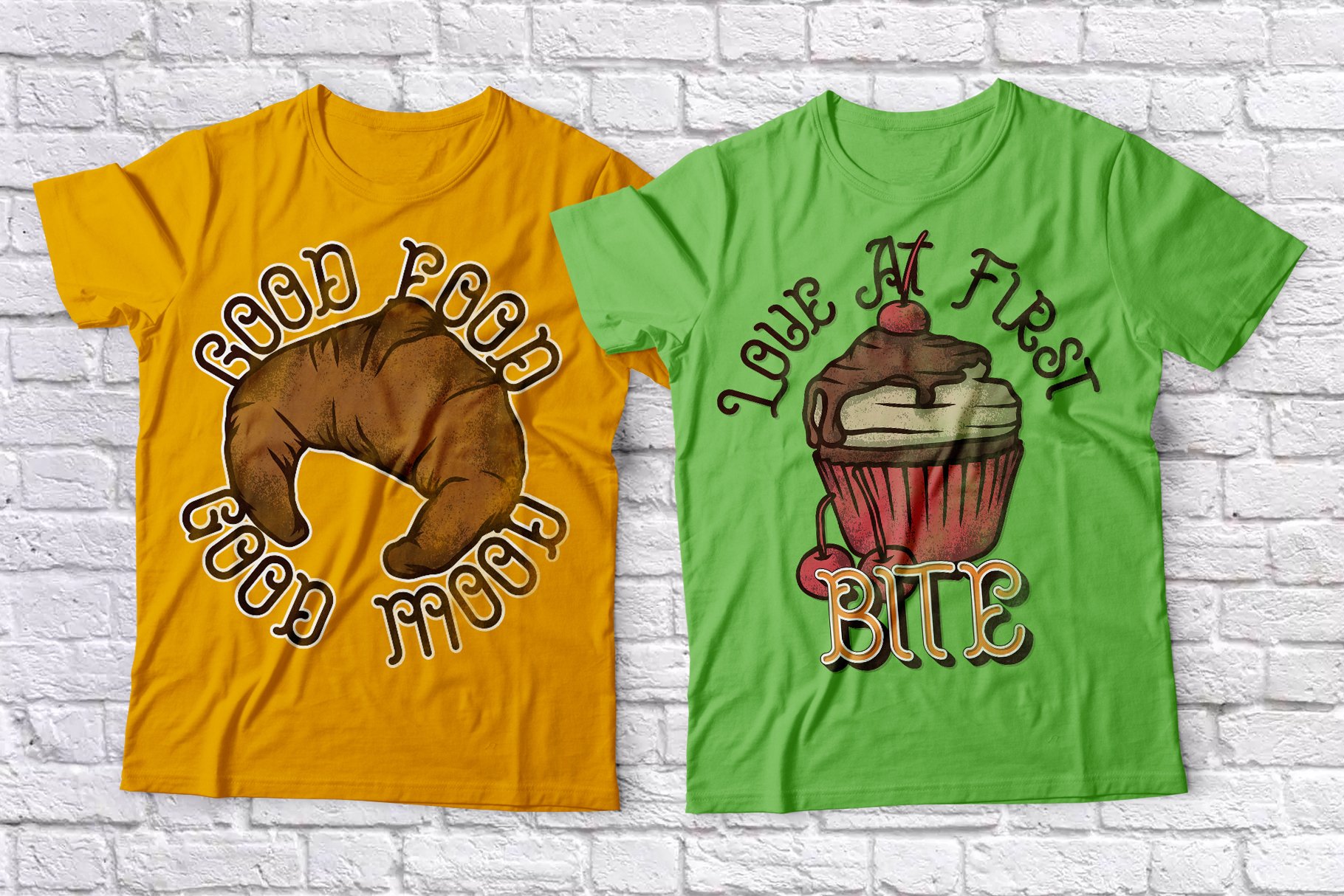5 Bakery t-shirts (668252) | Illustrations | Design Bundles