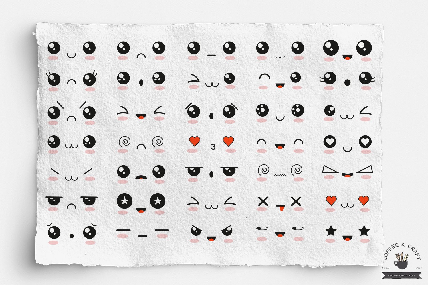 Kawaii Faces SVG