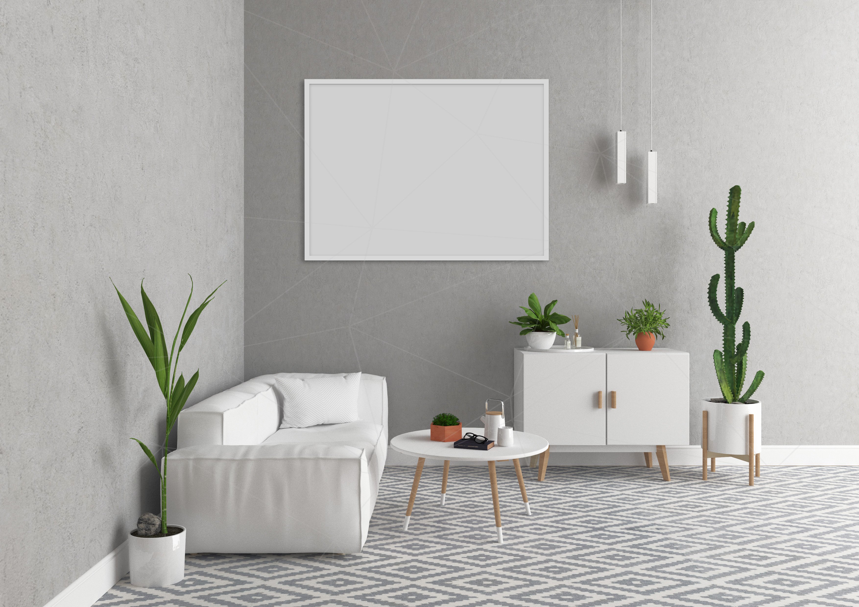 Interior mockup bundle - blank wall mock up (44102) | Mockups | Design ...
