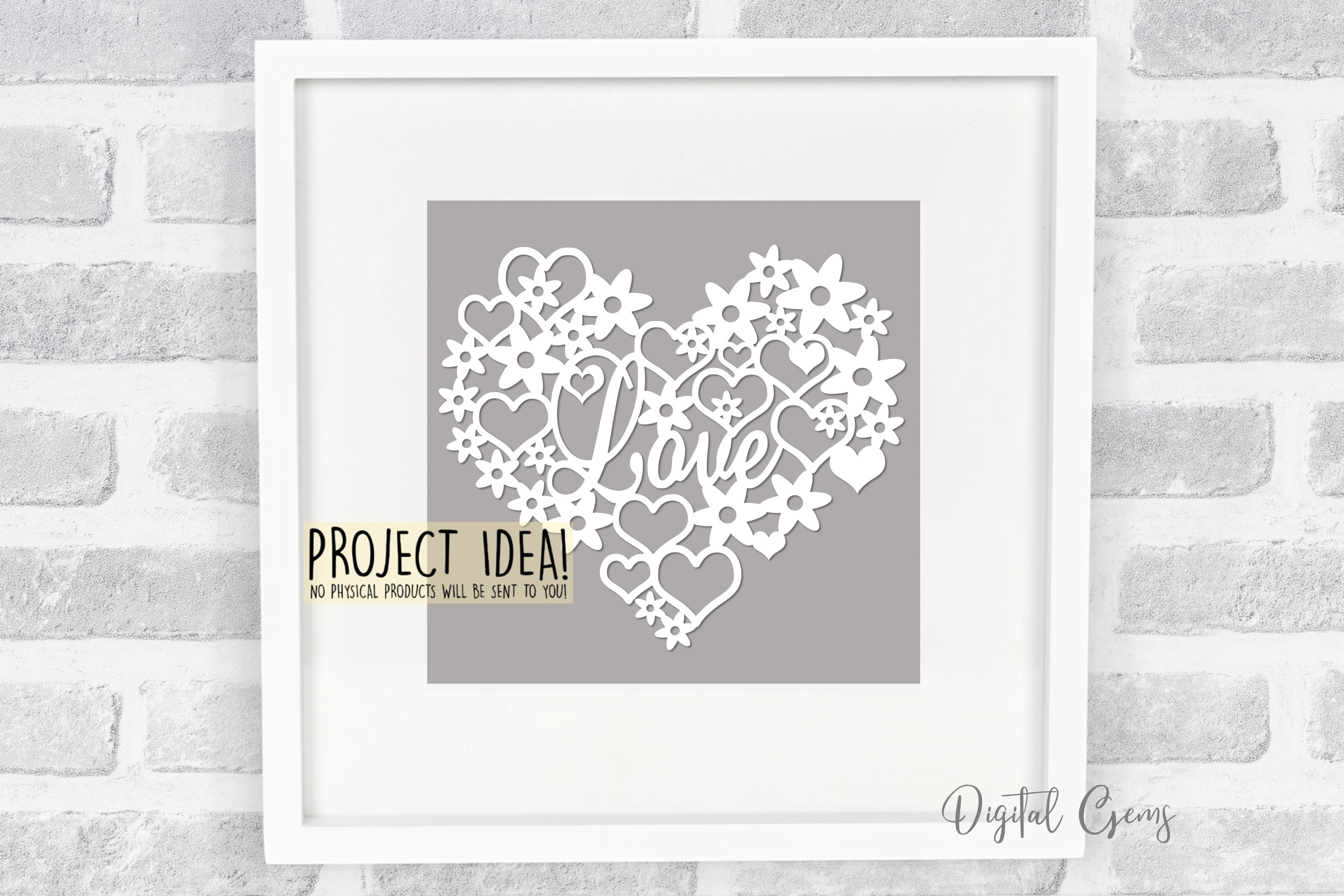 Love heart paper cut design. SVG / DXF / EPS / PNG files (270537 ...
