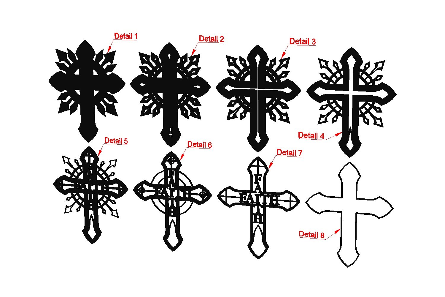 3d layered Faith cross SVG, Cross design laser cut files. (1129107 ...