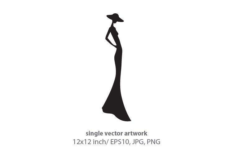 Lady - single vector artwork (758920) | Elements | Design Bundles
