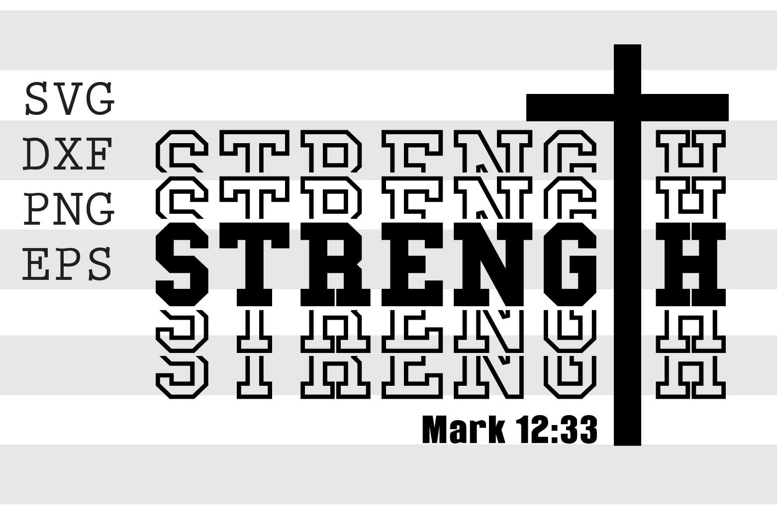 Strength Mark 12 33 SVG (1308565) | SVGs | Design Bundles