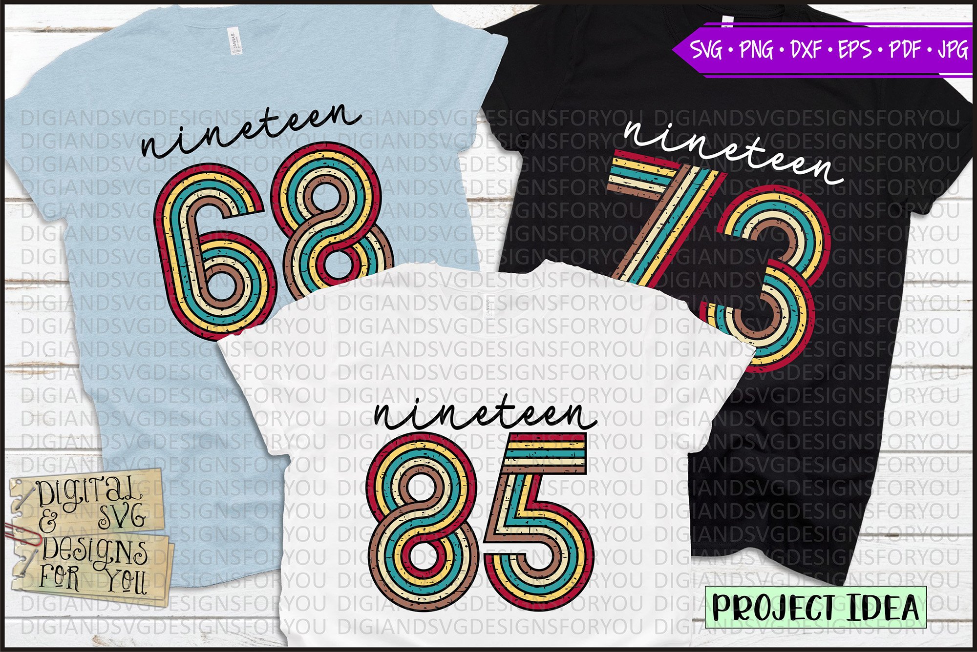 Grunge Retro Birthday | retro numbers | 60's | 70's | 80's (766044 ...