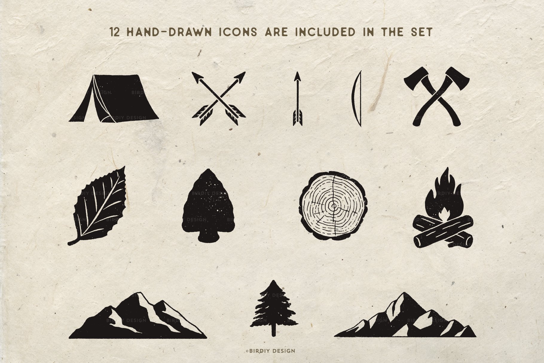Rustic Nature Icons & Illustrations (443609) | Illustrations | Design ...