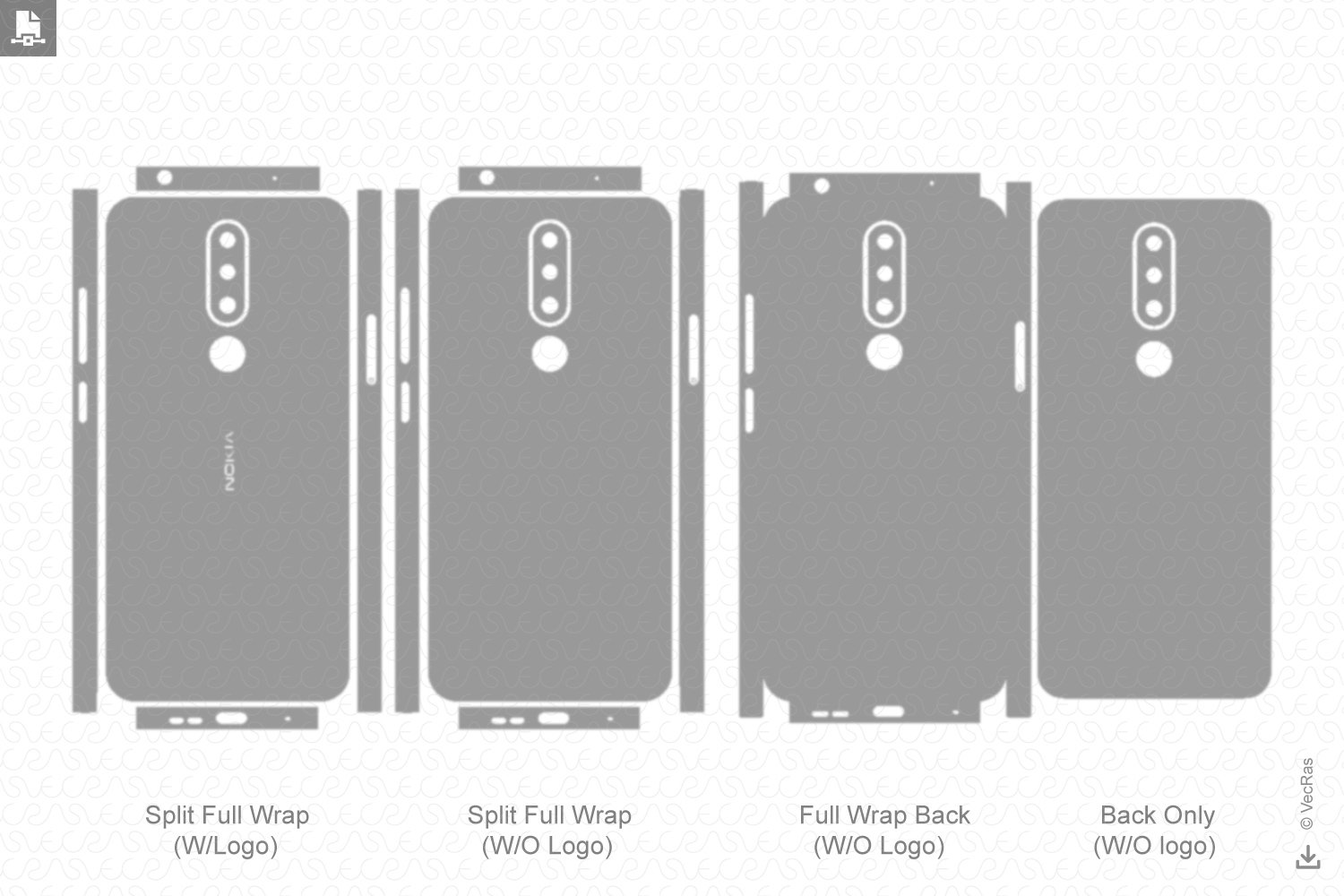 Nokia 6.1 Plus Vinyl Skin Vector Cut File Template 2018 (292371) | SVGs ...