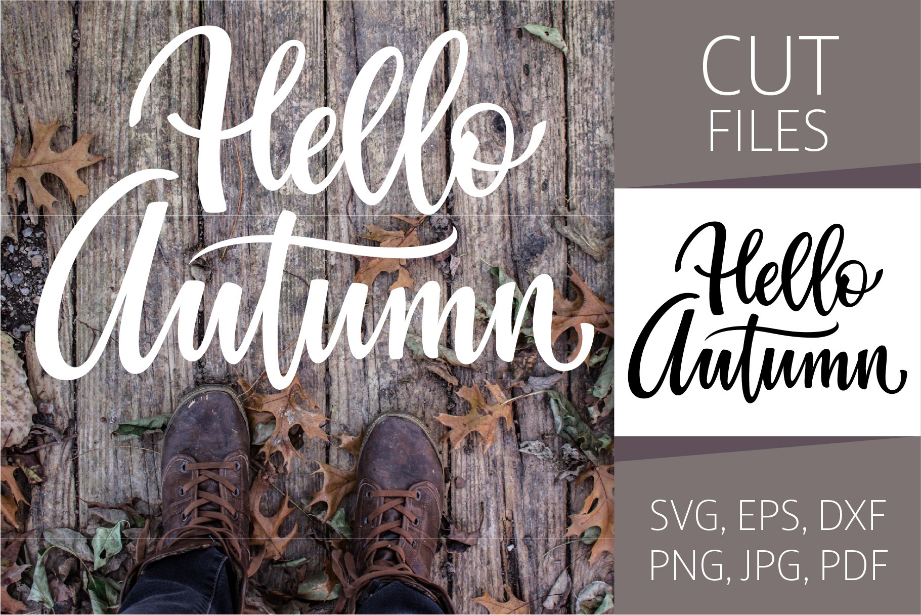 Hello Autumn - Fall Lettering | SVG Cut file | (866321)