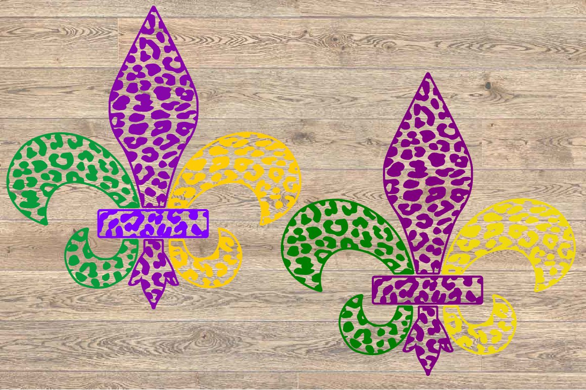 Mardi Gras Leopard SVG Fleur de Lis Louisiana 1657S (434857) | SVGs ...